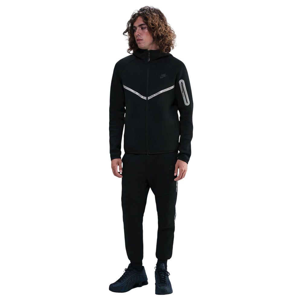 Tech Full-Zip Fleece Windrunner Jacket with Reflective Accents Black ...