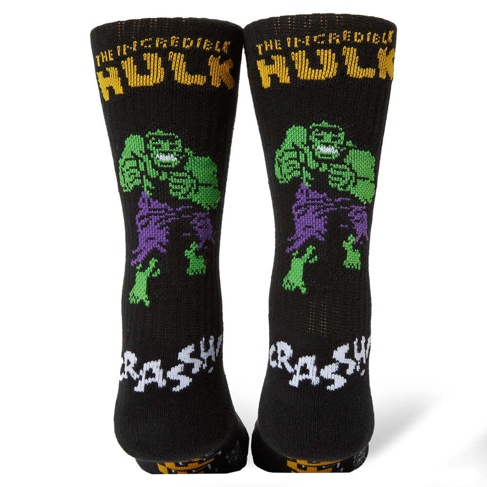 Hulk Retro Crew Socks Black - Urban Jungle